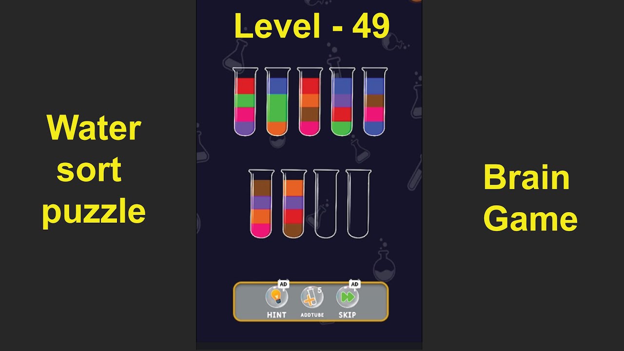 Water bottle puzzle game level 49 - YouTube