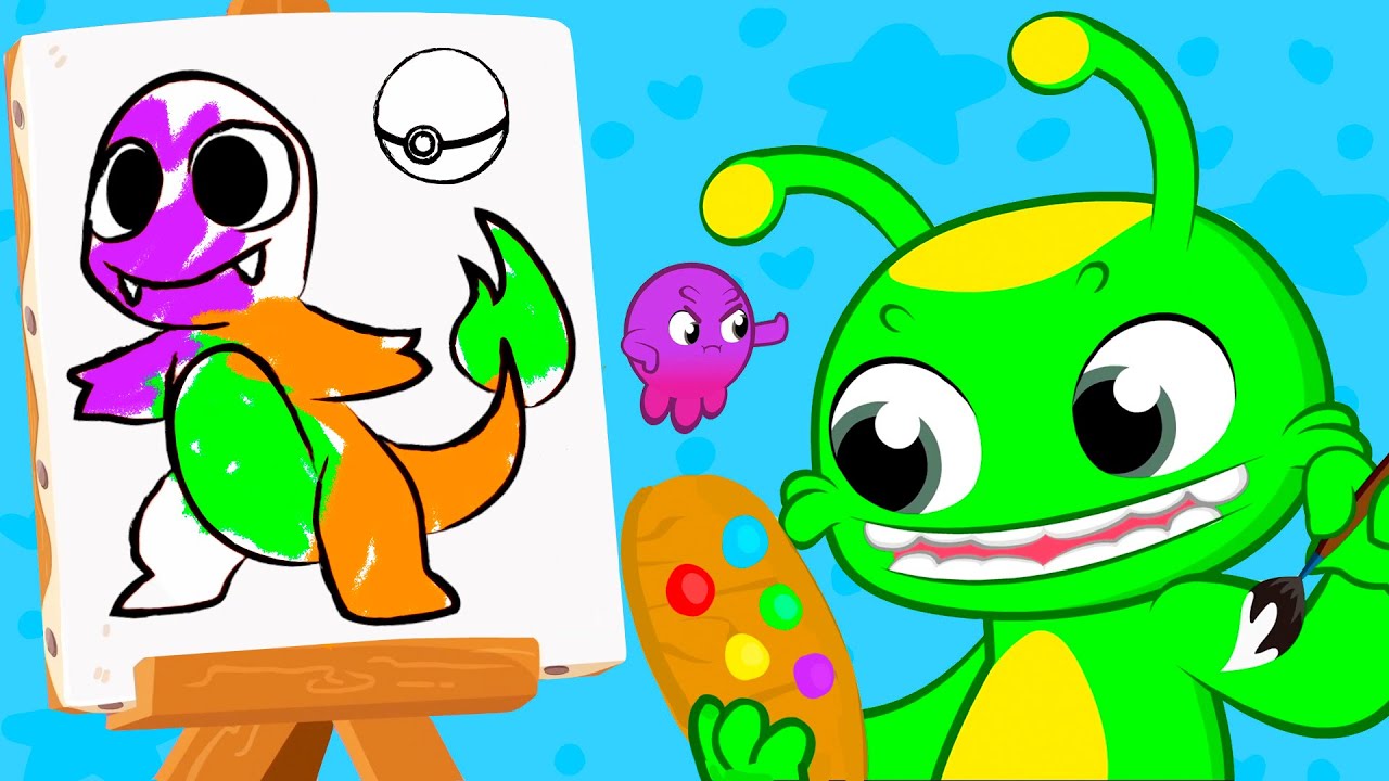 New! Learn the colors with Groovy The Martian and his drawings of ...