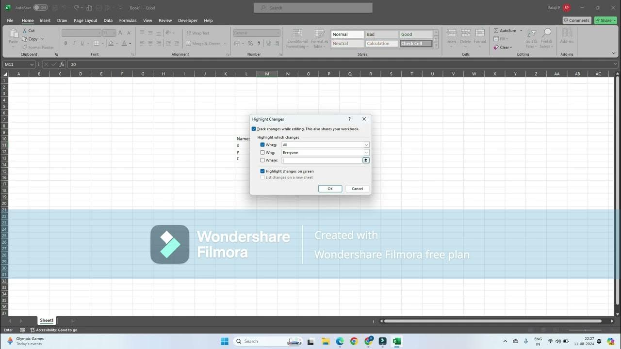 How to Enable Track Changes in Microsoft Excel - YouTube