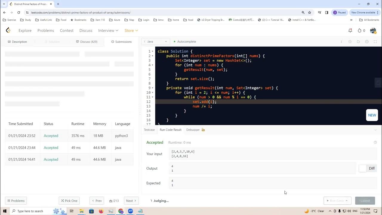 2521. Distinct Prime Factors of Product of Array - YouTube