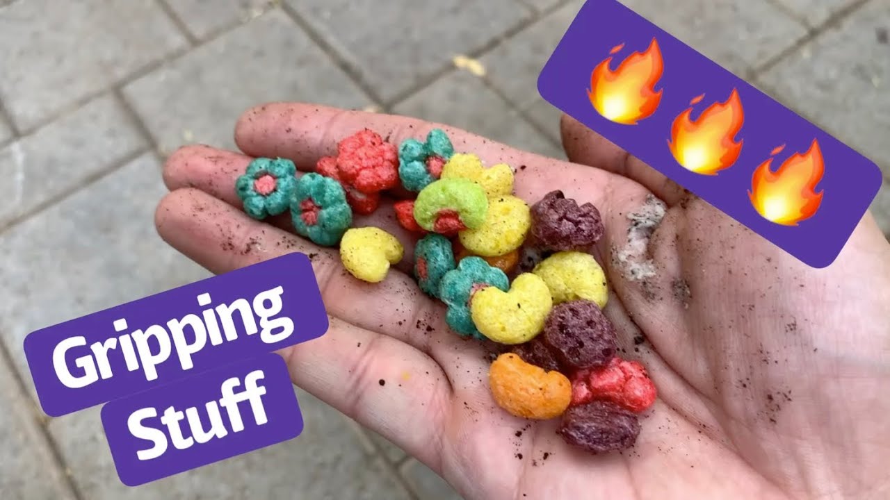 Crushing CEREAL SNACKS with my hand | Gripping stuff with hand RELAXING ...