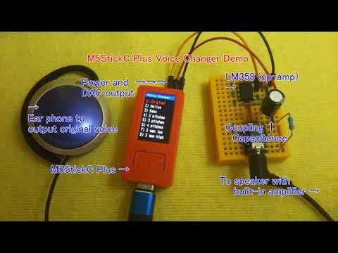 Arduino M5StickC Plus voice changer demo - YouTube