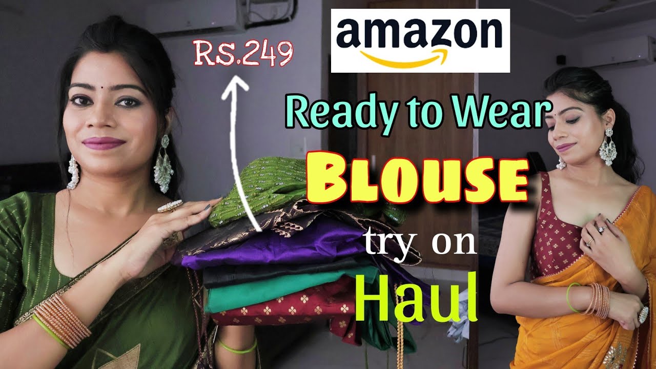 Amazon Ready to Wear Blouse Haul | Amazon Blouse Haul - YouTube