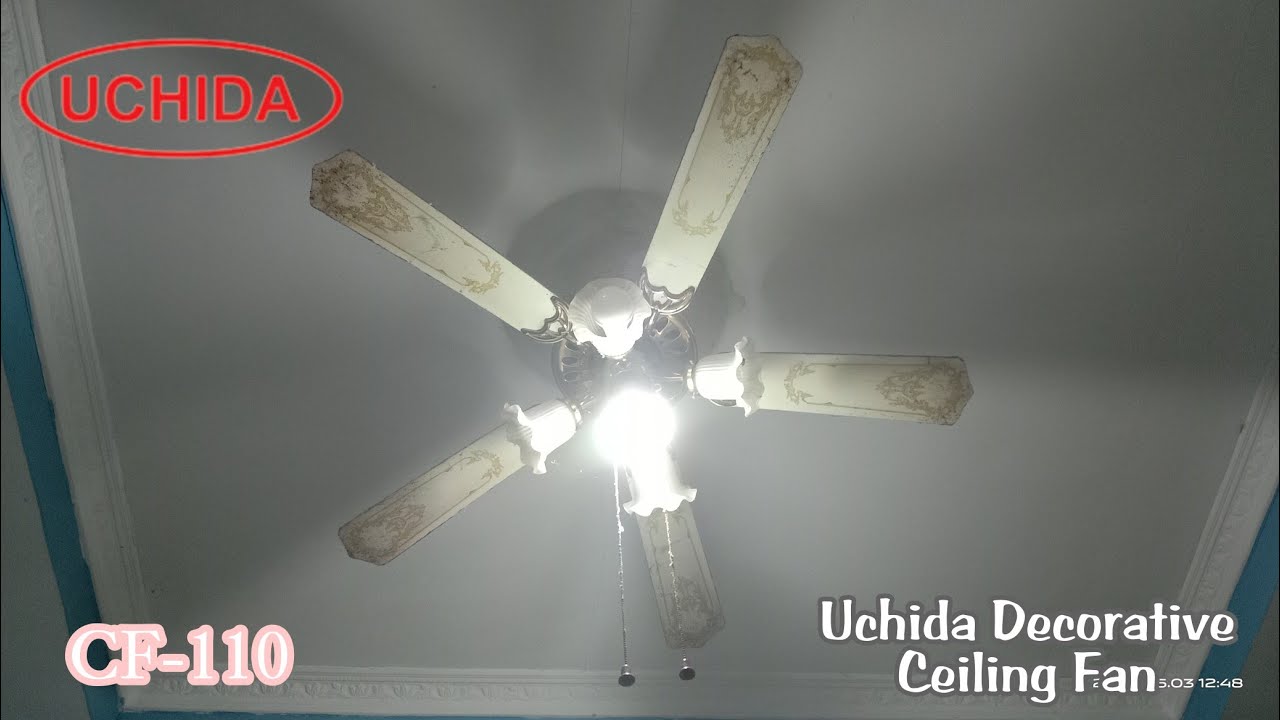 52" Uchida Decorative Ceiling Fan - YouTube