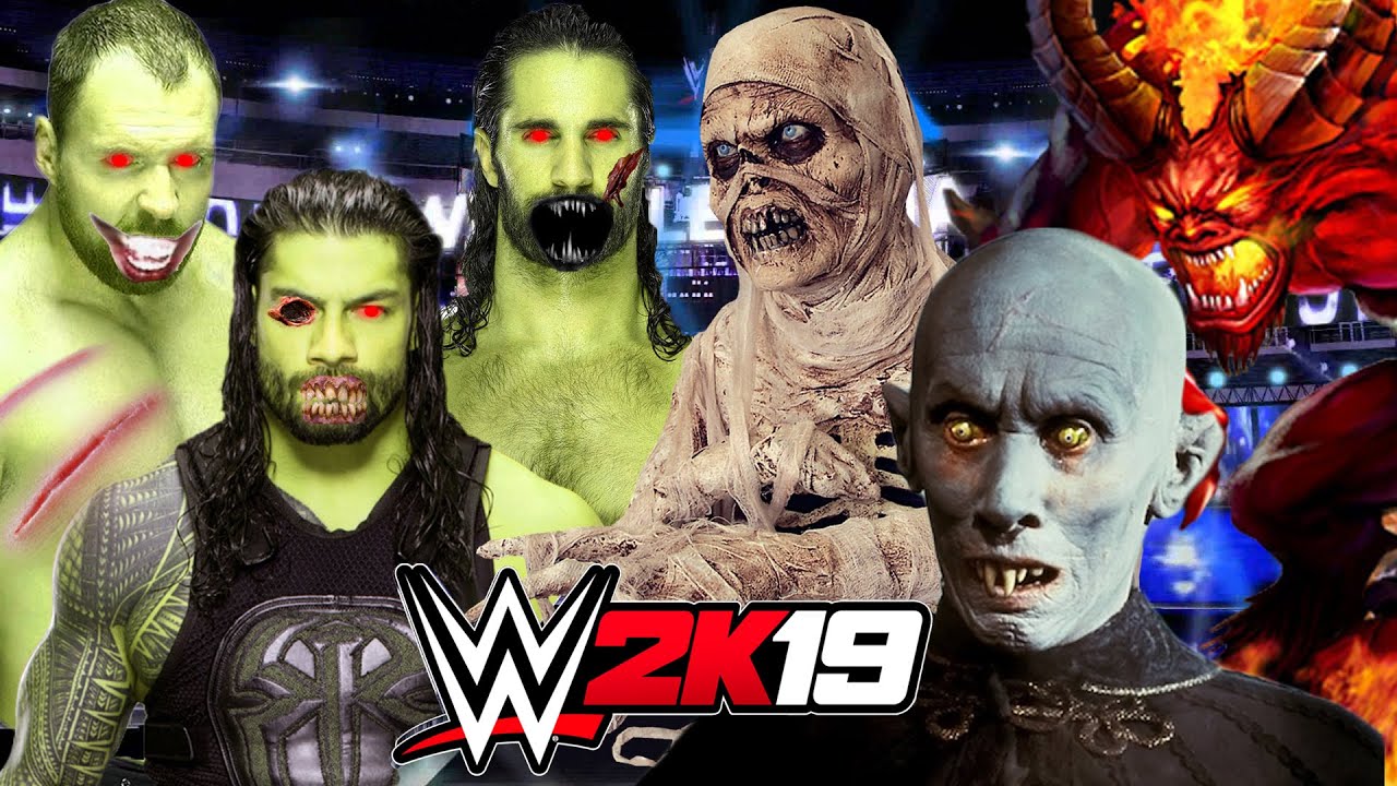 TEAM HALLOWEEN vs THE UNDEAD SHIELD (HALLOWEEN SPECIAL) WWE 2K19 ...