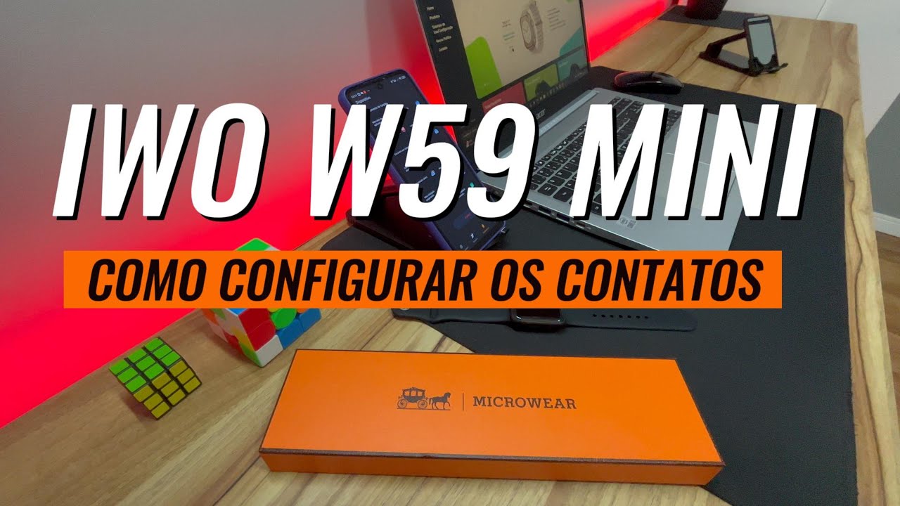 IWO W59 MINI 41MM SÉRIE 9 - Como Configurar os contatos da Agenda - YouTube