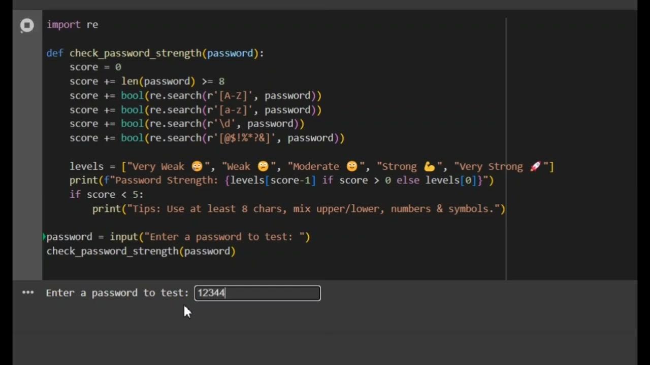 Python Coding Day 1 - Creating Password strength checker in Python language - YouTube