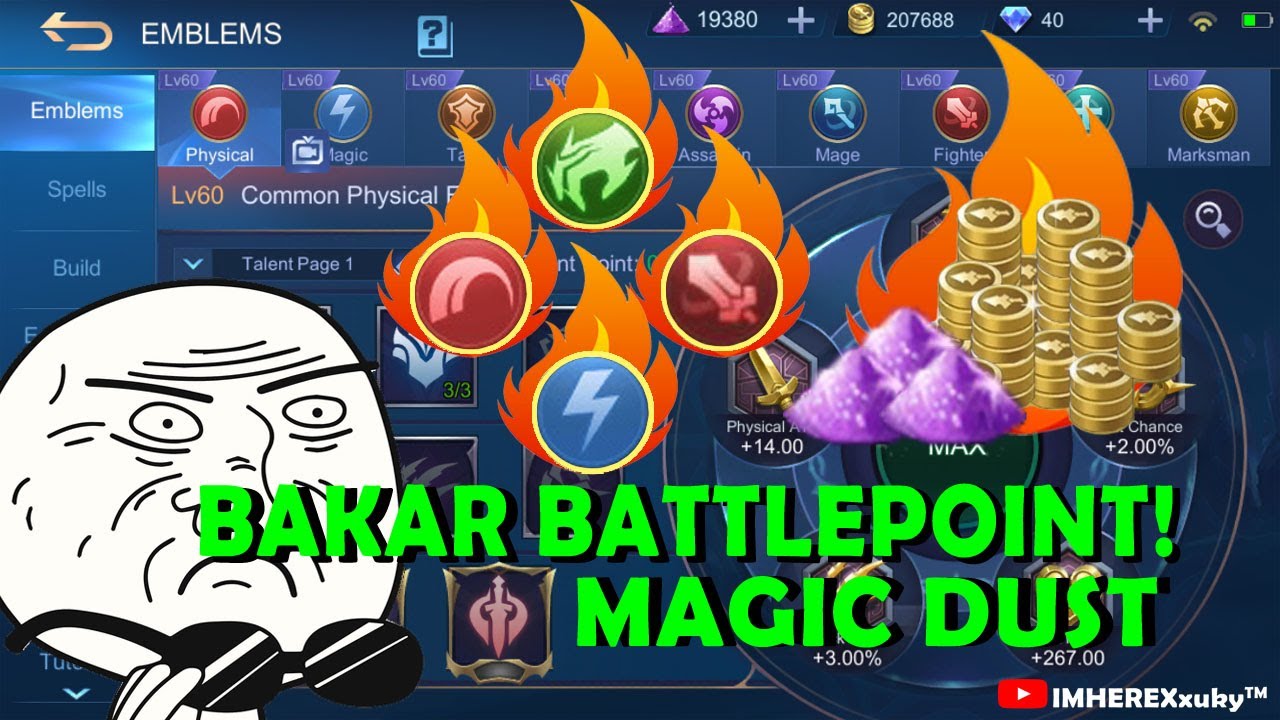 Max Kan Emblem Kalian | Bertimbun Battle Points | Sultan Magic Dust ...