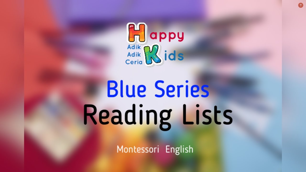 Blue Series Reading List Montessori English - YouTube
