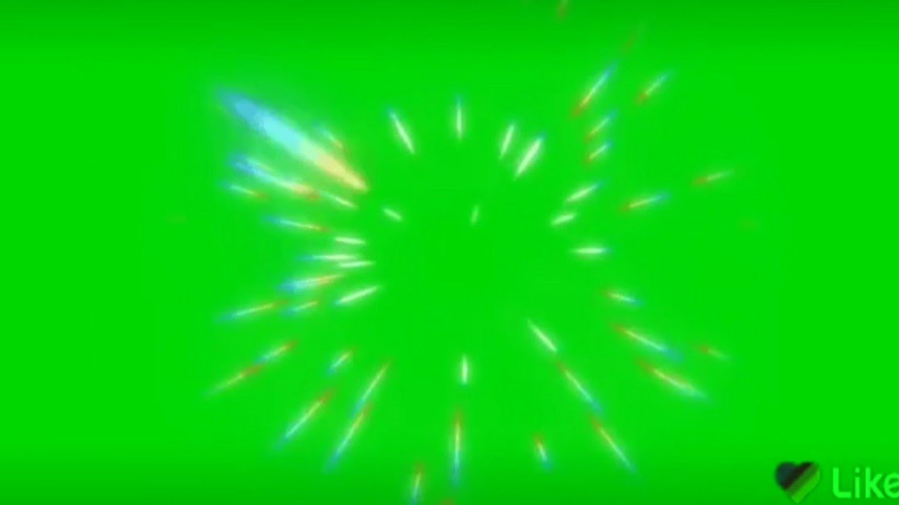 Green screen Flash round shape video, Vfx video lighting flash Green ...