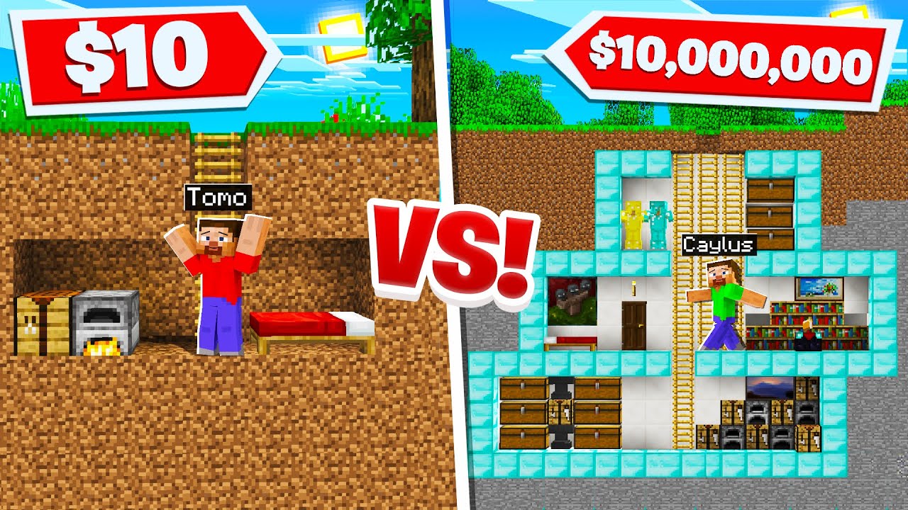 SECRET UNDERGROUND Base BUILD Challenge In MINECRAFT! Ft. Caylus - YouTube