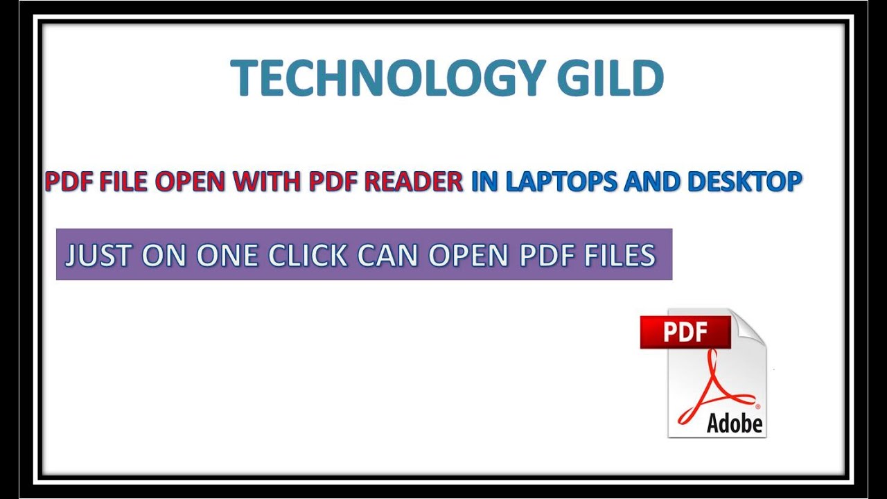 How To Open PDF file in Adobe Acrobat Reader.....in Single click ...