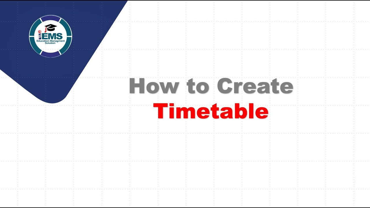 How To Create Timetable YouTube How To Create Timetable YouTube