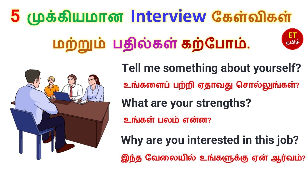 Spoken English in Tamil | Interview Questions and Answers | Learn ...