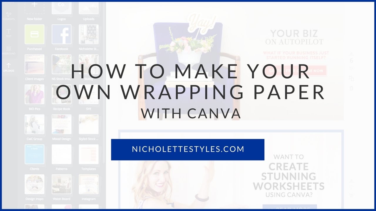 How To Make Your Own Wrapping Paper With Canva YouTube How To Make Your Own Wrapping Paper With Canva YouTube
