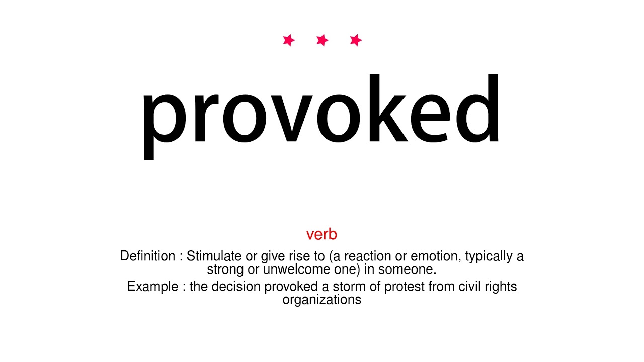 How to pronounce provoked - Vocab Today - YouTube