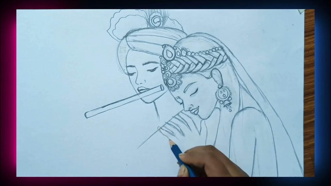 Rash Yatra special Radha Krishna drawing How to draw lord radha and ...