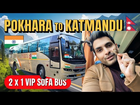 Kathmandu To Pokhara By Bus VIP Sofa Seater Bus | Most LUXURIOUS Bus ...