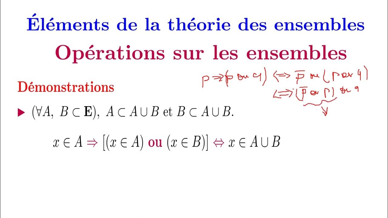 Théorie des ensembles [Partie 5 : La réunion] - YouTube