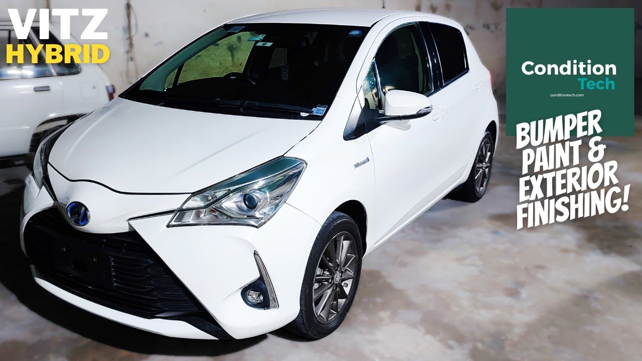 Toyota Vitz Hybrid | Bumper Paint & Exterior Finishing - YouTube