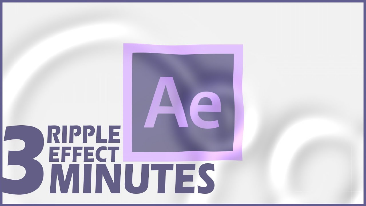 Advance water ripple effect in after effects - Logo and text animation ...