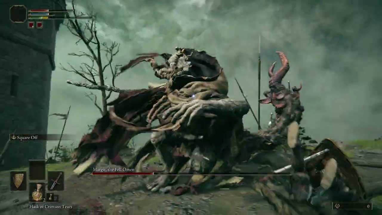 Beating Margit The Fell Omen with Vagabond Lv 17 / Lordsworn's Straight ...