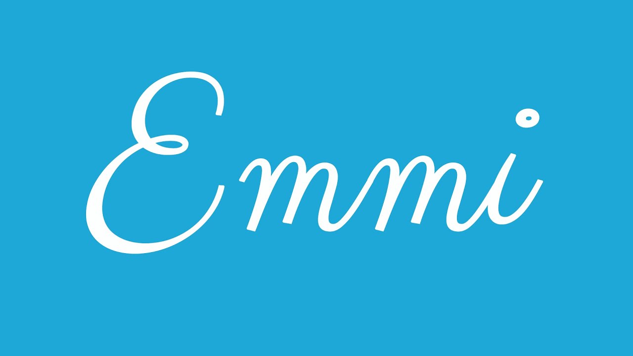 Learn how to Sign the Name Emmi Stylishly in Cursive Writing - YouTube