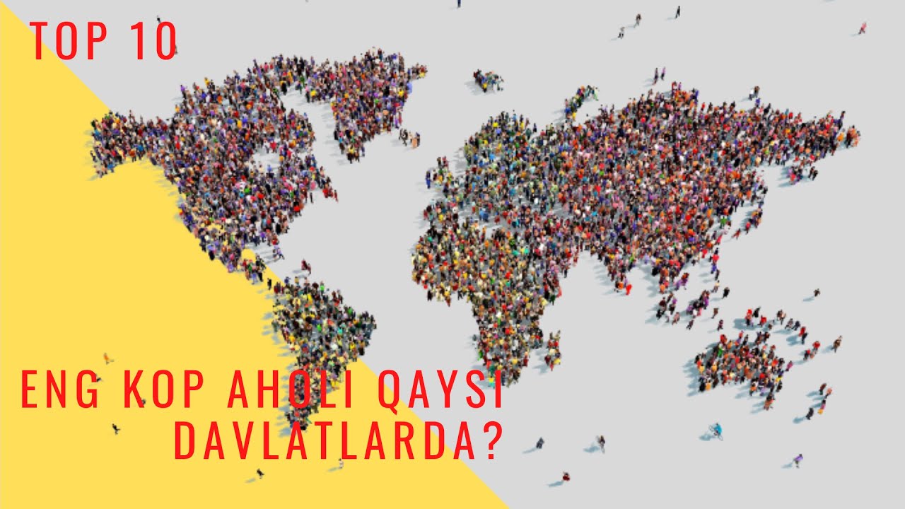 Eng ko'p aholi soni davlatlar - YouTube