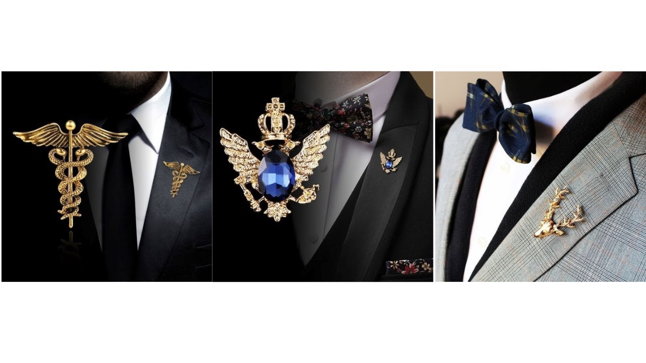 gold mens brooch designs - YouTube