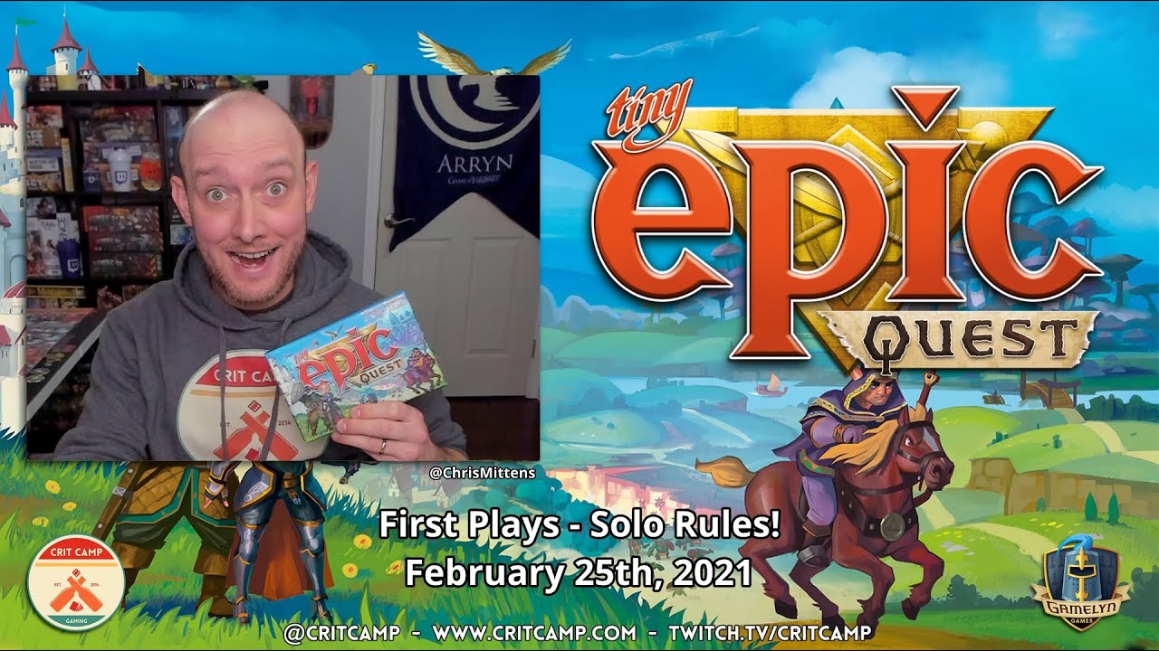 Tiny Epic Quest - Solo Rules & First Plays! - Crit Camp - YouTube