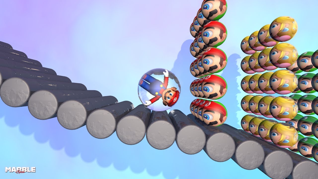 Super Mario ASMR 3D Marble Run Race V16 - YouTube
