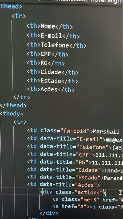 Criando tabelas responsivas com HTML e CSS #shorts - YouTube