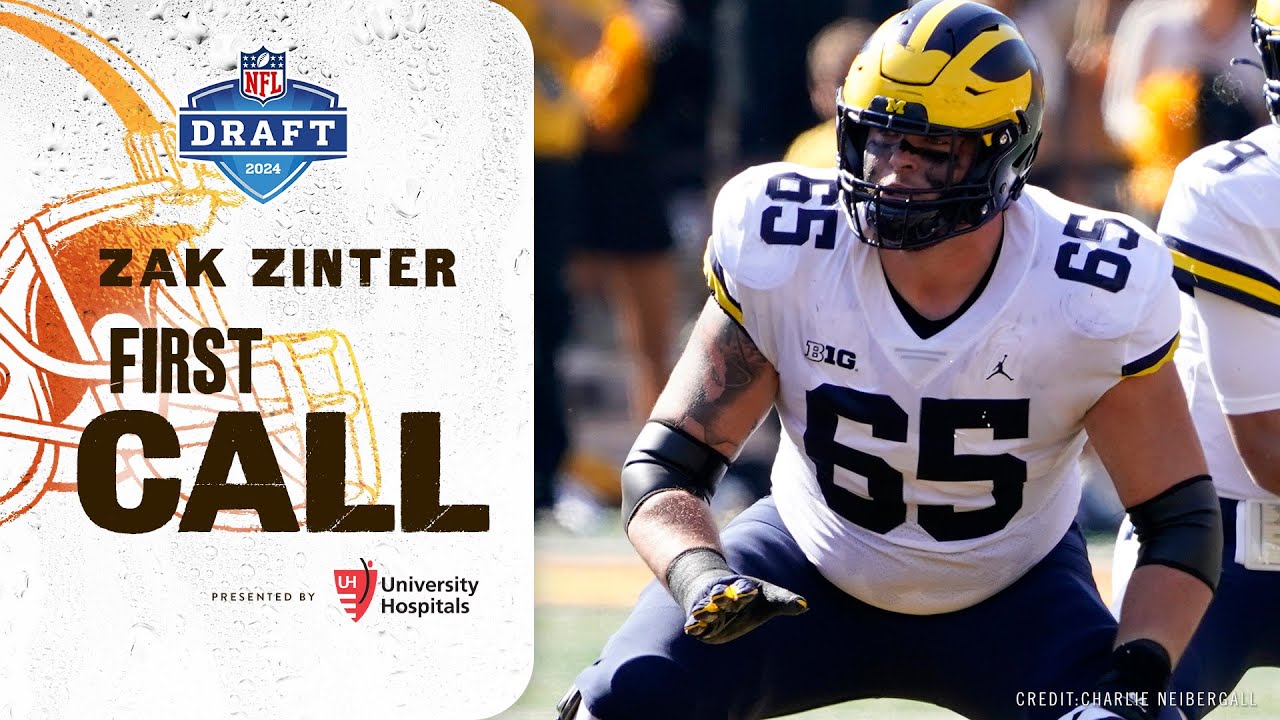 G Zak Zinter gets The Draft Call at No. 85 Overall | Cleveland Browns ...
