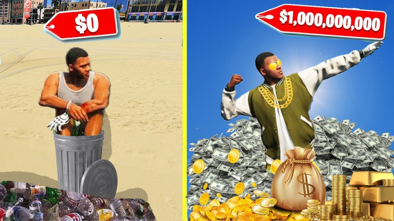 Franklin Poor to Rich life in GTA 5 - YouTube