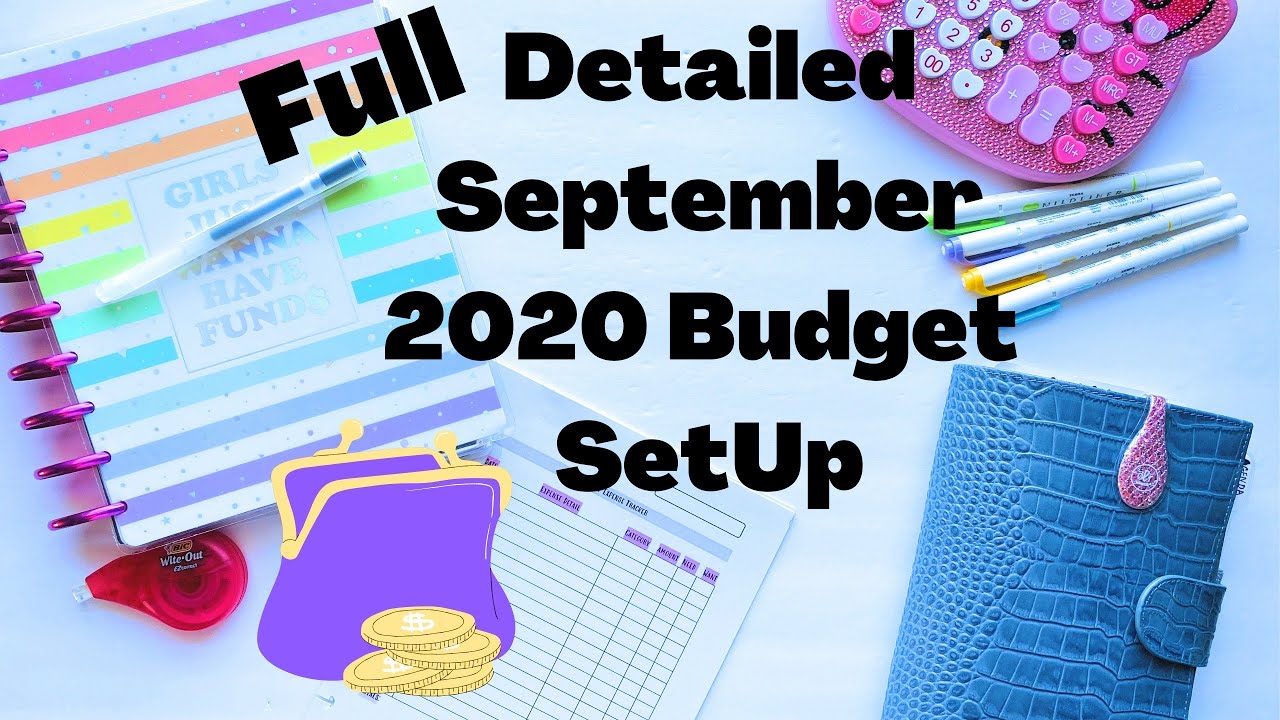 SEPTEMBER 2020 FULL DETAILED BUDGET SETUP | #budgetwithme | * New ...