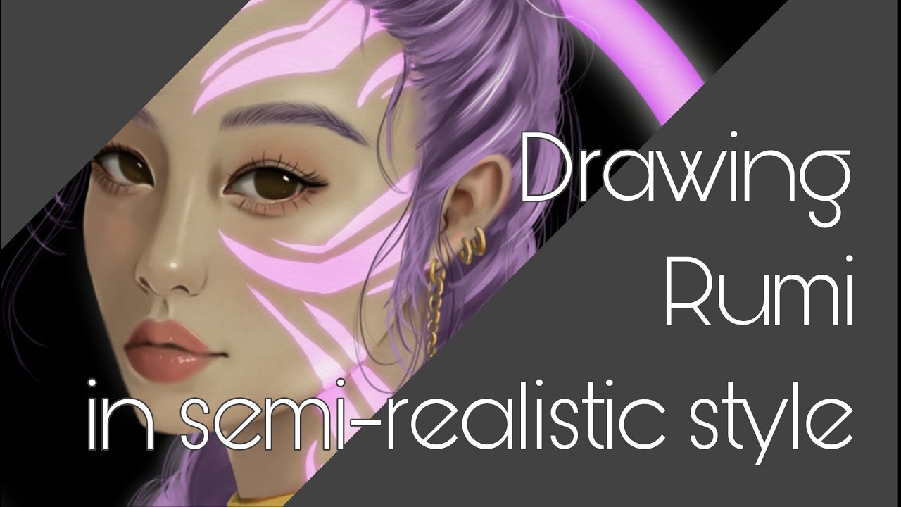 Drawing Rumi from "K Pop Demon Hunters" in ClipStudioPaint (Semi ...