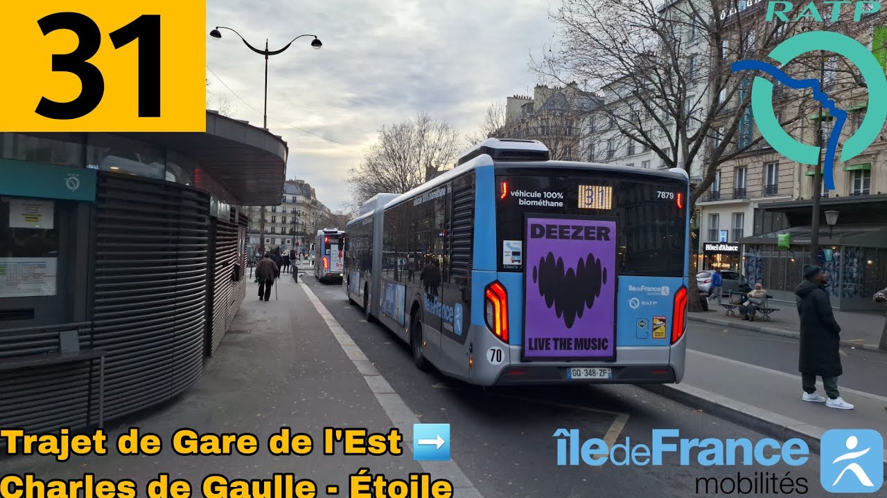 🚍BUS 31 (RATP) : Trajet à bord d'un MAN Lion's City 18 GNV Efficient ...