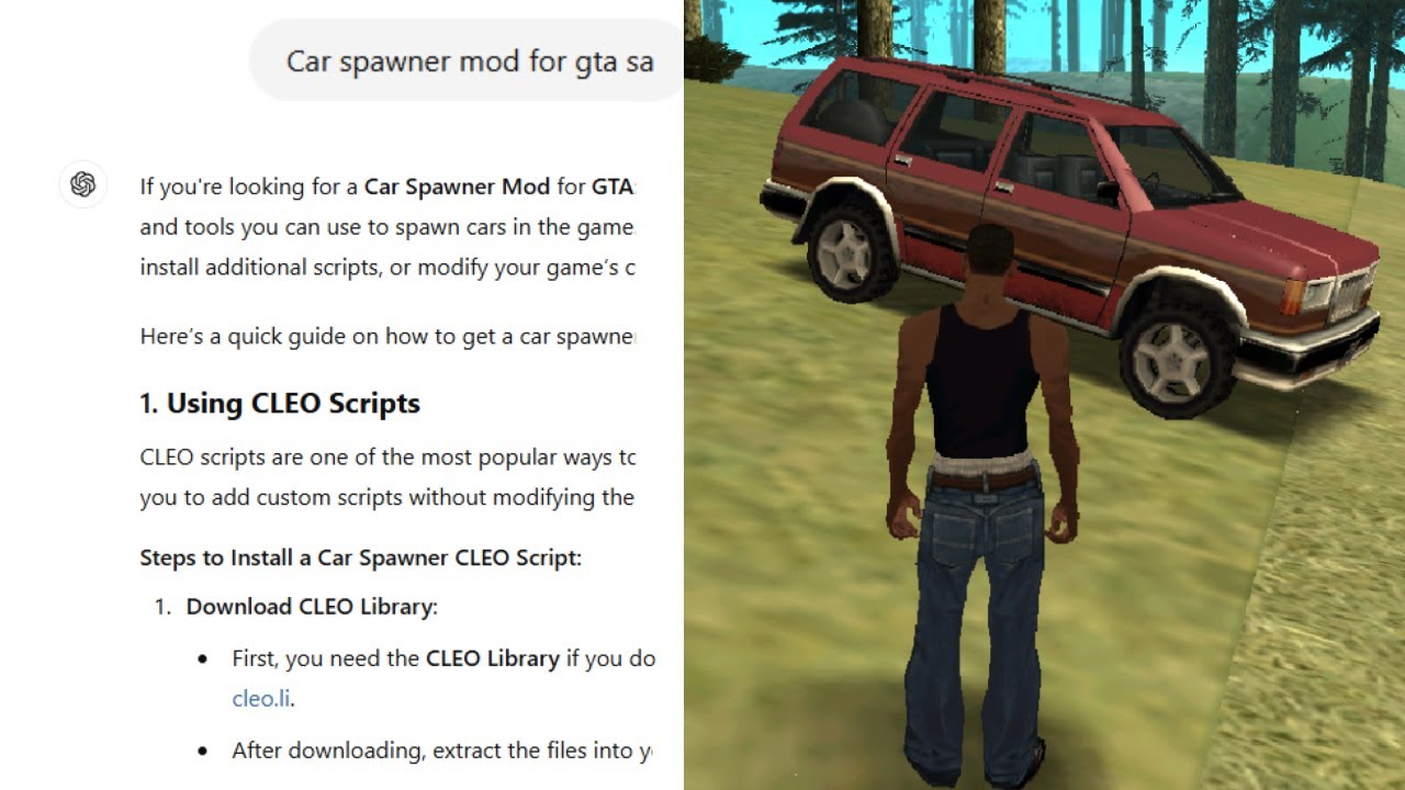 Can ChatGPT AI make mods for GTA San Andreas? - YouTube