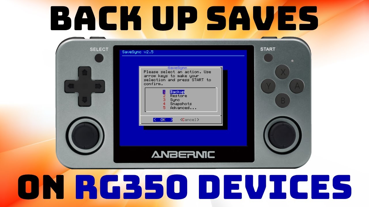 Back up save files on RG350 devices - YouTube
