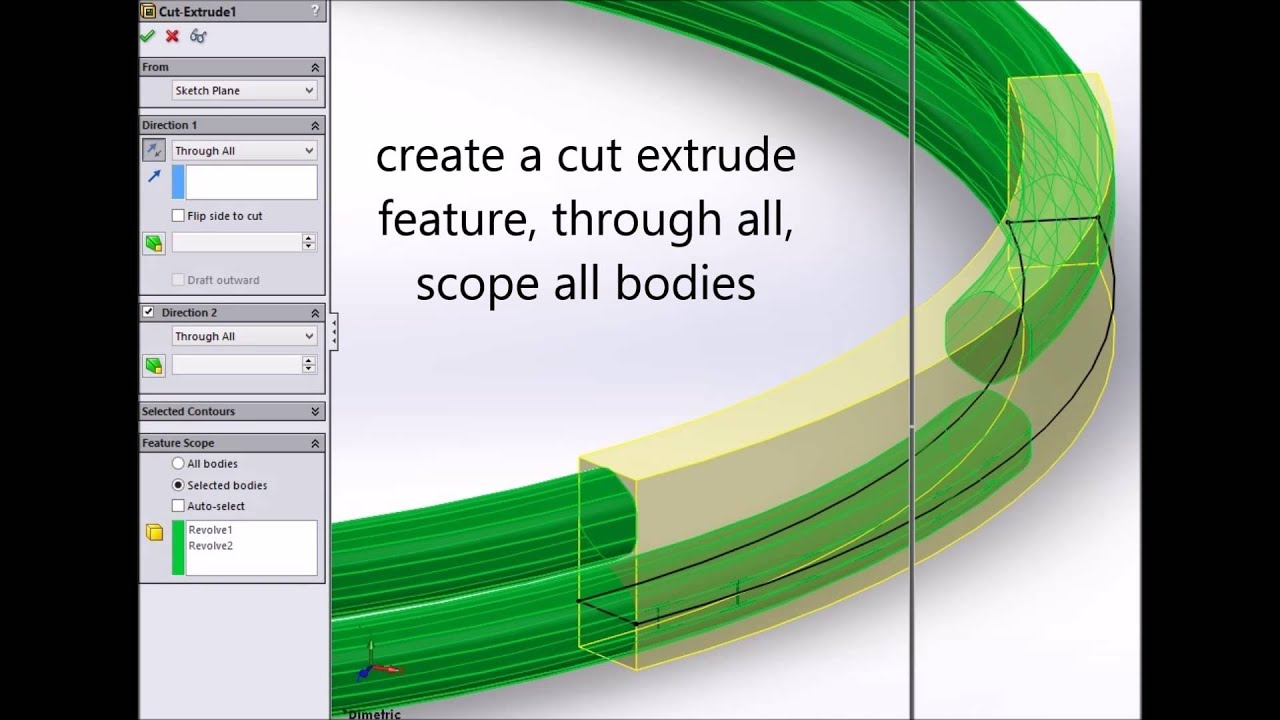 SolidWorks 2014, Tutorial to create a Key Ring, 3D Printing ready! HD ...