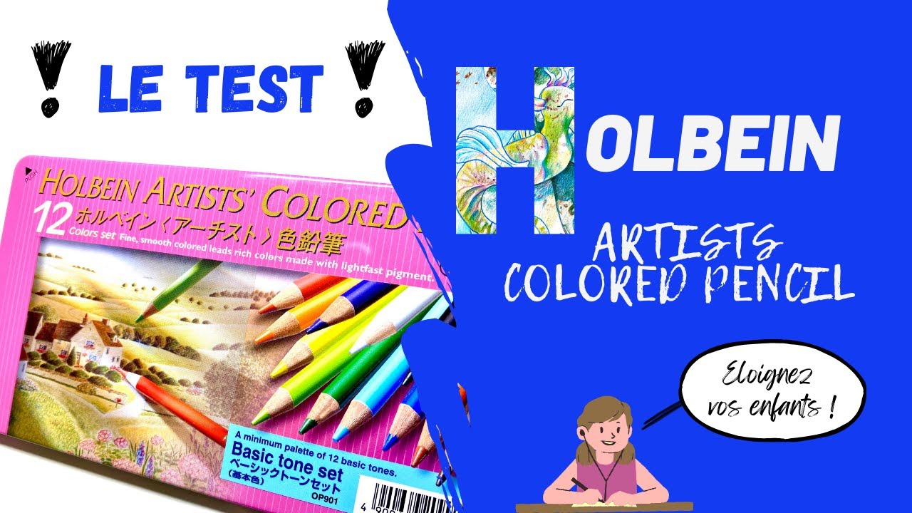 le test des crayons pour artistes Holbein - boîte de 100 crayons - YouTube