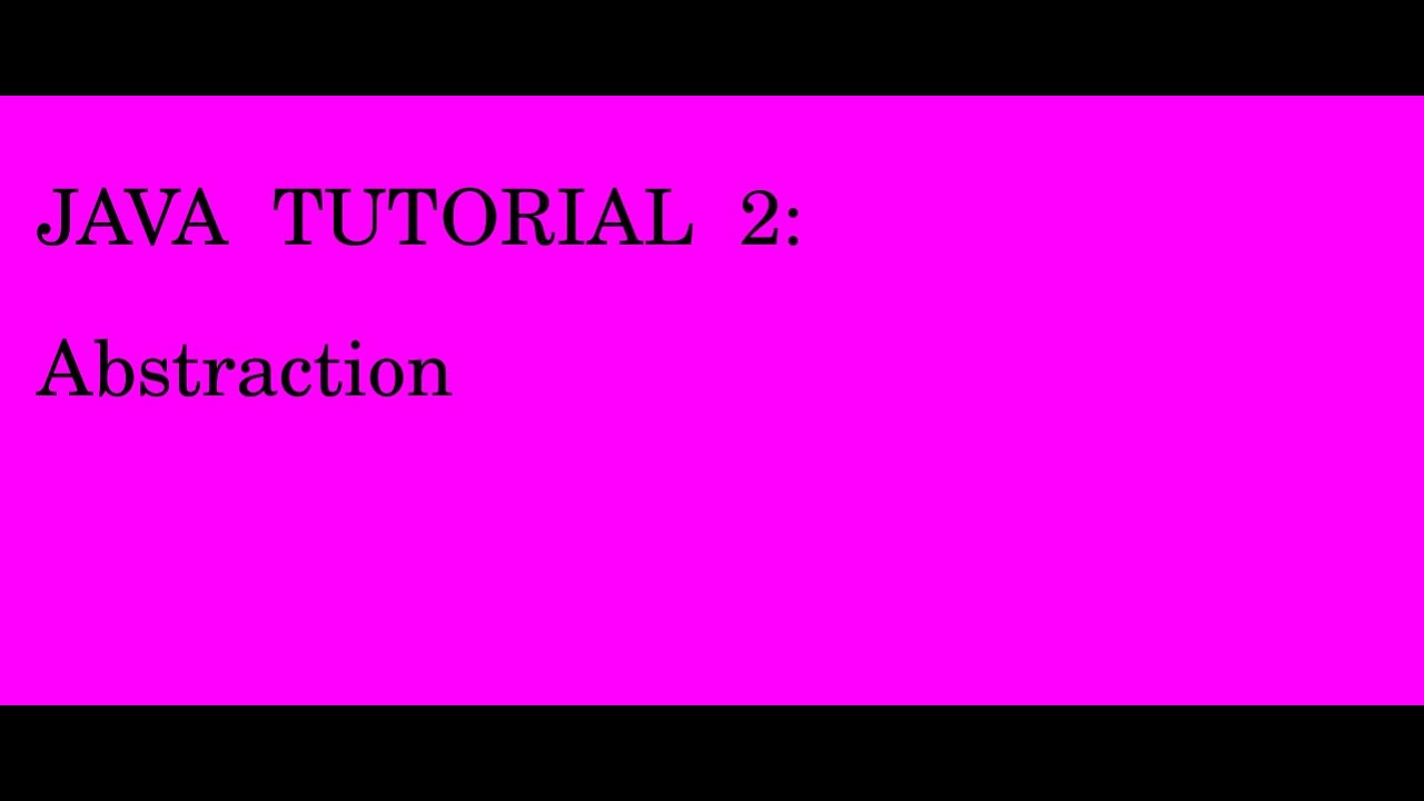 JAVA TUTORIAL 22 abstract classes - YouTube