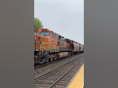 From 5/14/23 #BNSF 5441 Dash 9 w/ H2 & H1 livery. #frankenstein #happyhalloween # ...