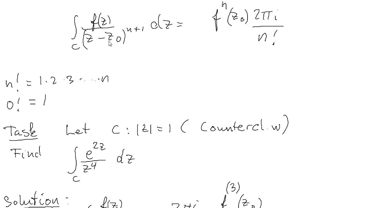 fr106 Cauchys integral formula general - YouTube