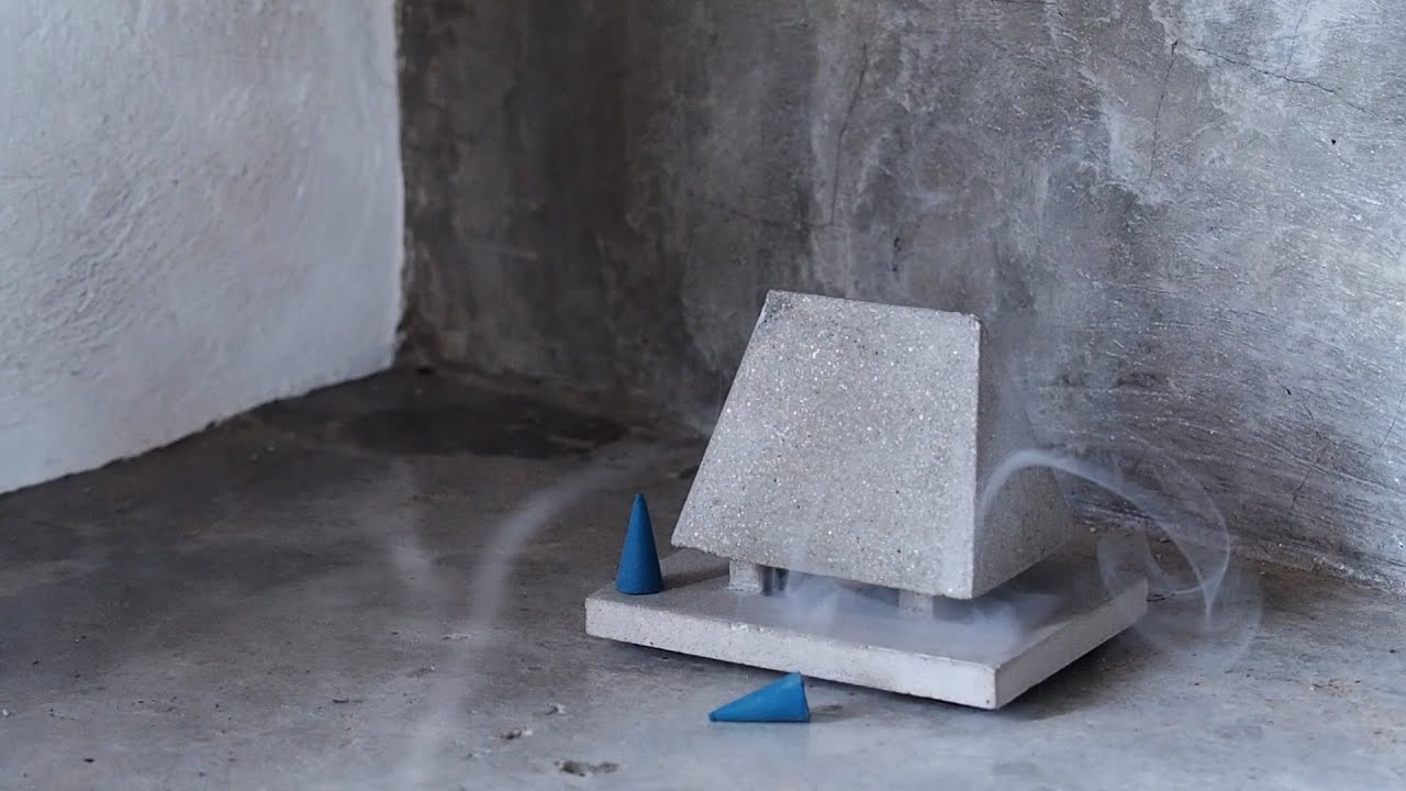 Mini Concrete Incense Temple - YouTube
