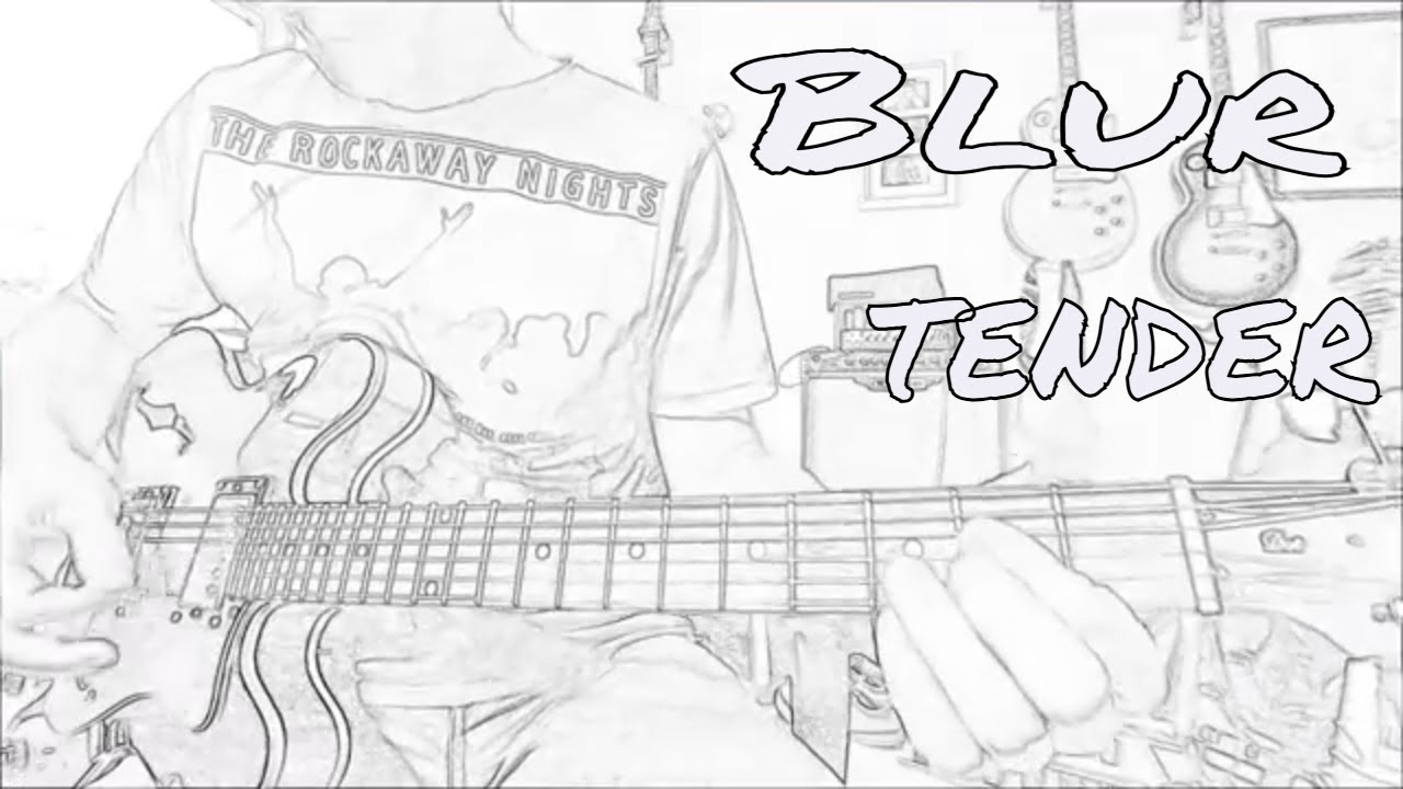 Tender - Blur - Lead guitar lesson / tutorial - YouTube