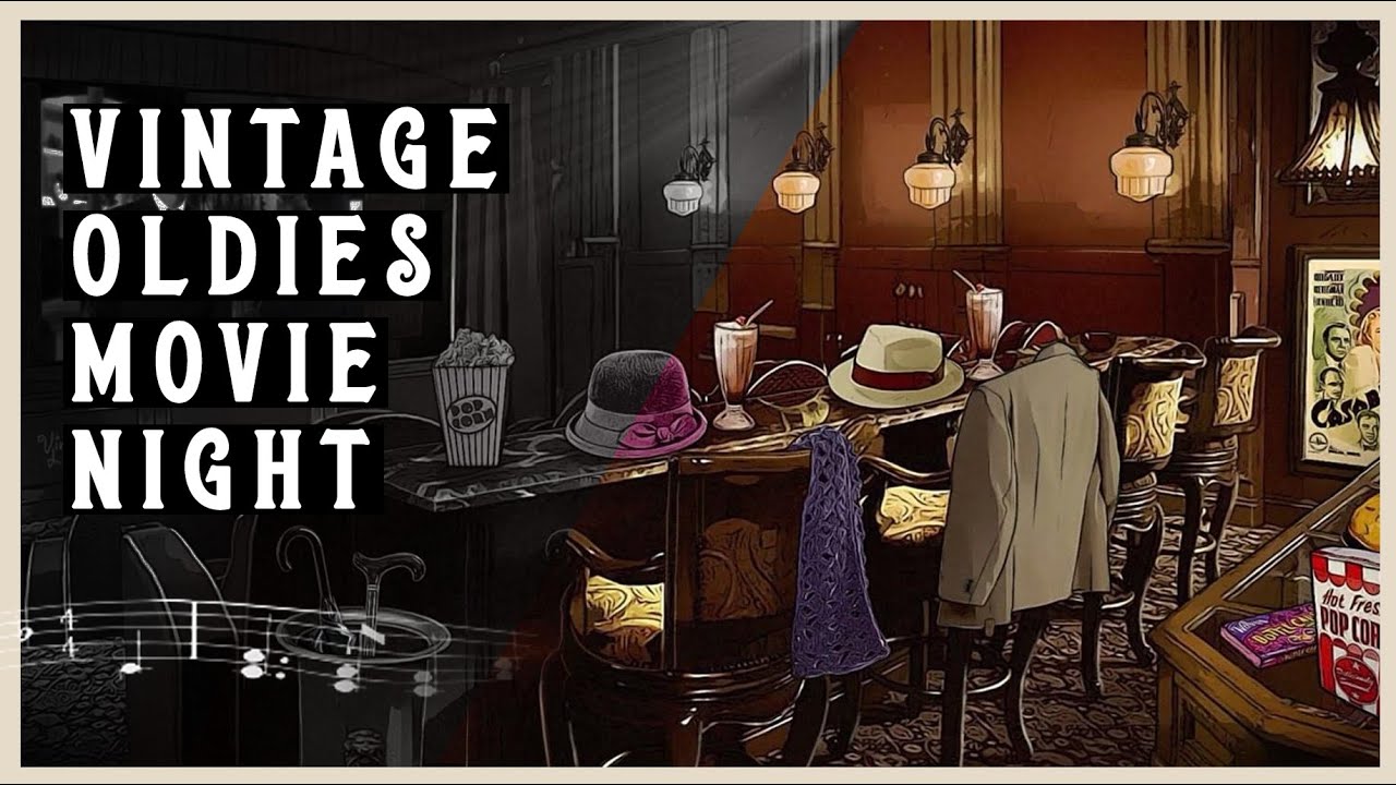 1940s Vintage Oldies: Movie Night Ambiance with Projector TV Sounds 📽️🍿 ...