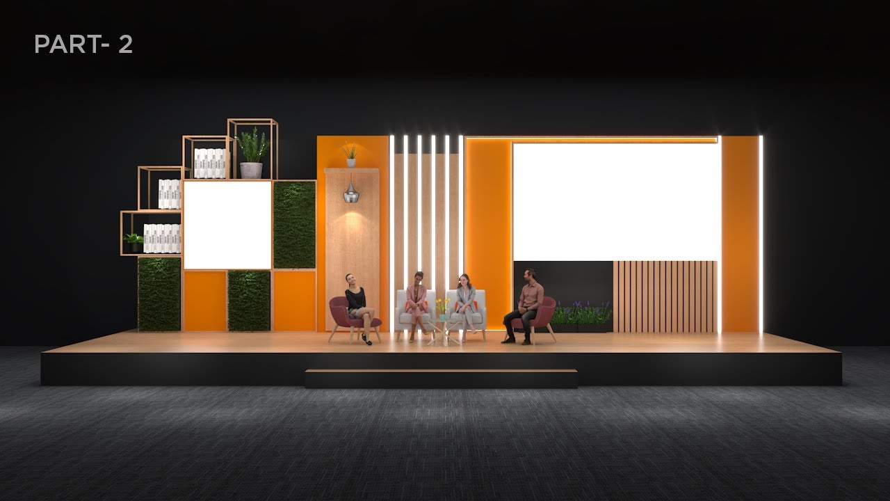 Stage Design- 4 for Events || Stage Design in 3ds Max || 3ds Max Stage ...