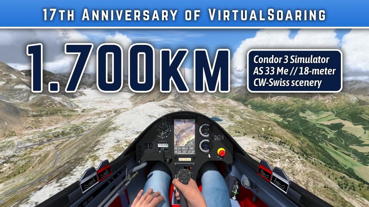 1.700 km task (Condor3/AS33Me/CW-Swiss) // EP // 17th Anniversary of ...