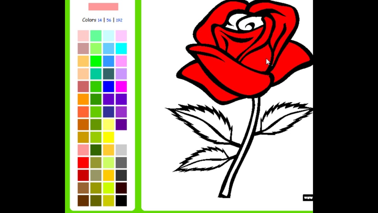 learn colors for kids -how to color a flower - YouTube
